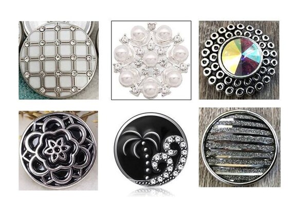 White Snaps Black Snaps Crystal AB Snap Gray Snap Snap | Etsy