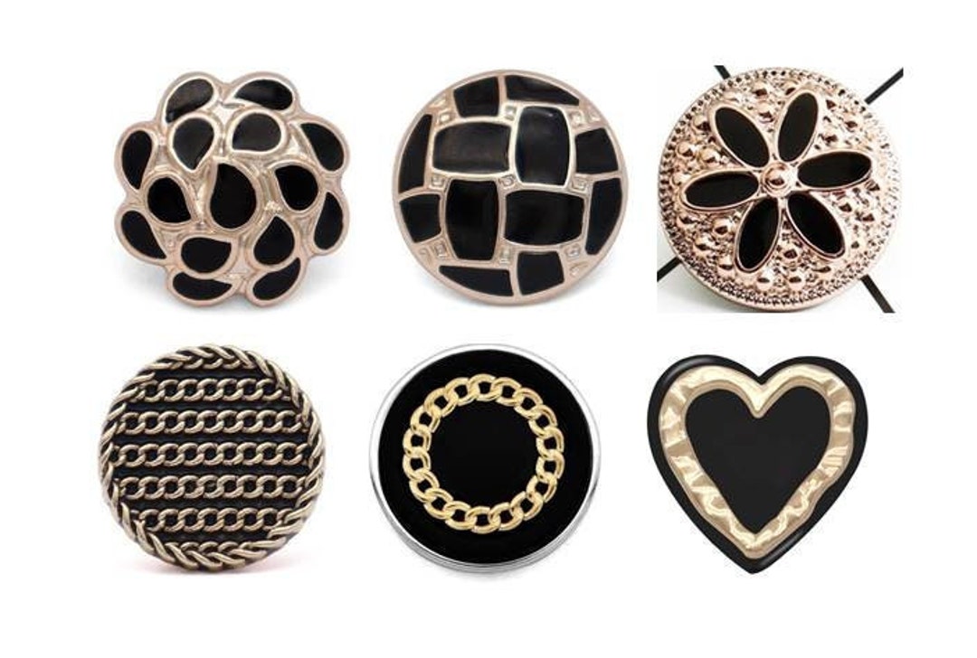 Black Snaps Black and Gold Snaps Snap Jewelry Fits 18mm - Etsy
