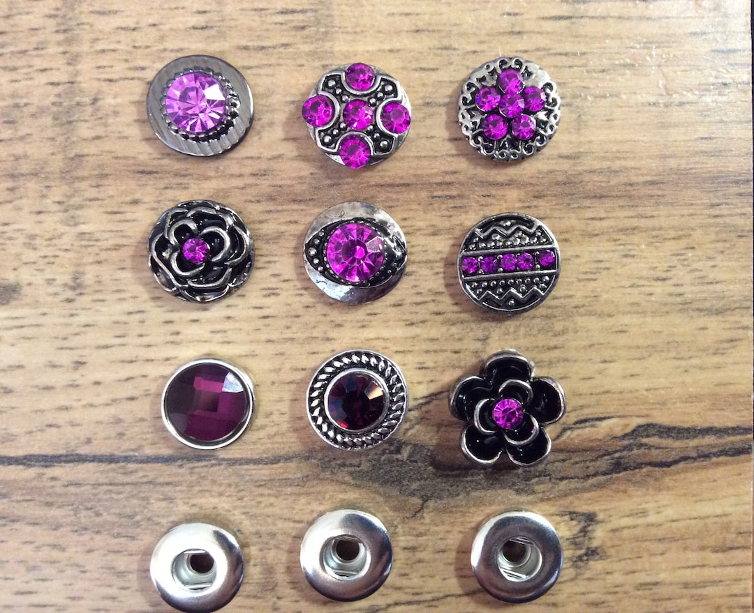 Purple Snap Charms Wine Snap Charms for 12mm PETITE/MINI Snap Jewelry ...