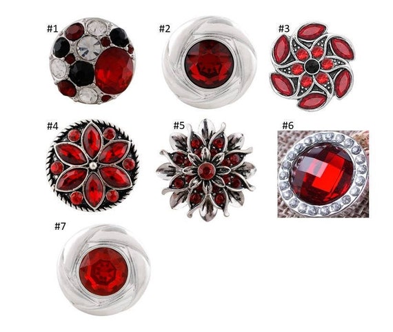 Red Snaps Ruby Red Snaps Bright Red Snaps for Snap Jewelry. | Etsy