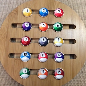 Pool Ball Snaps Billiard Snaps Ball Snaps Number 1 Thru 15 - Etsy