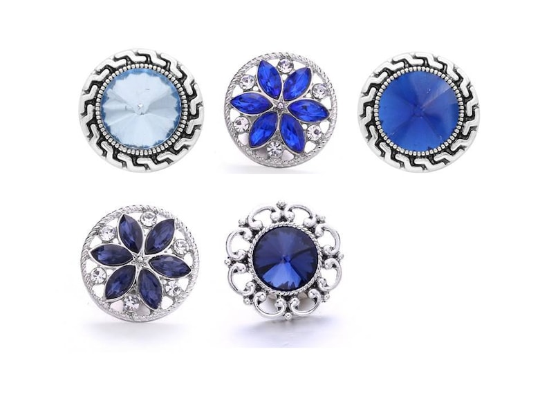 Blue Snap, Navy Blue Snap, Royal Blue Snap, Sky Blue Snap Charms for ...