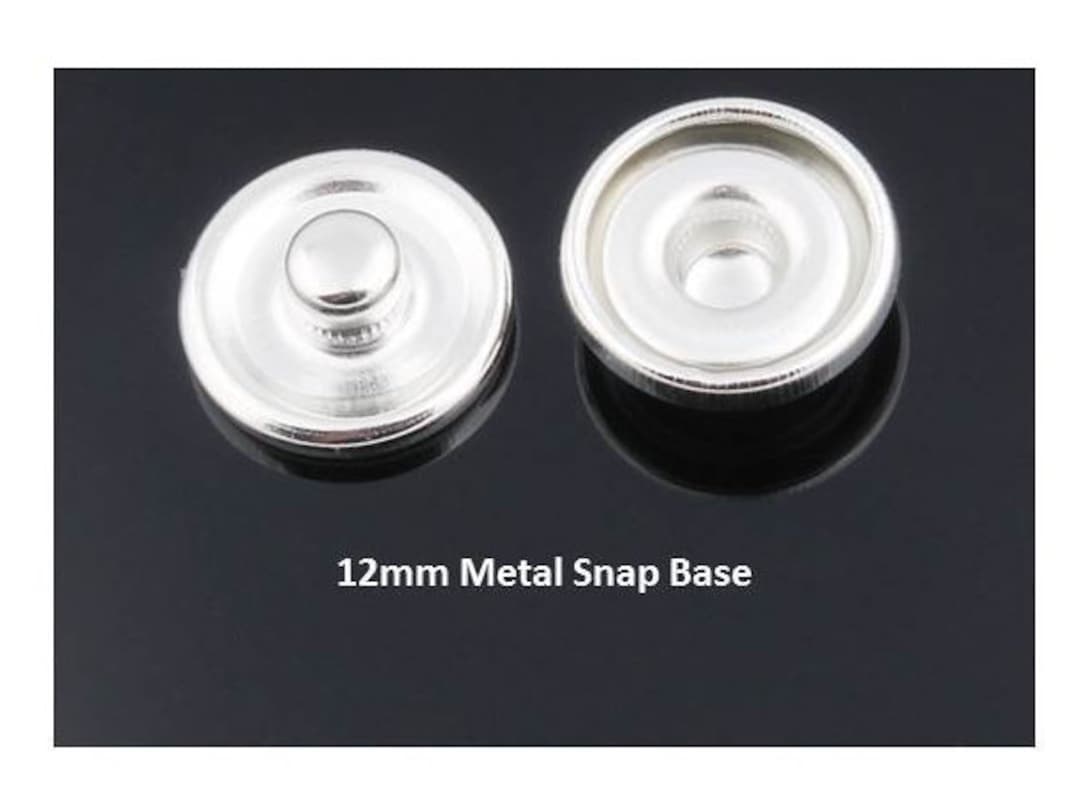DIY Snap Charm Blanks, 12mm Metal Snap Charm Stud Bases, No Glass ...