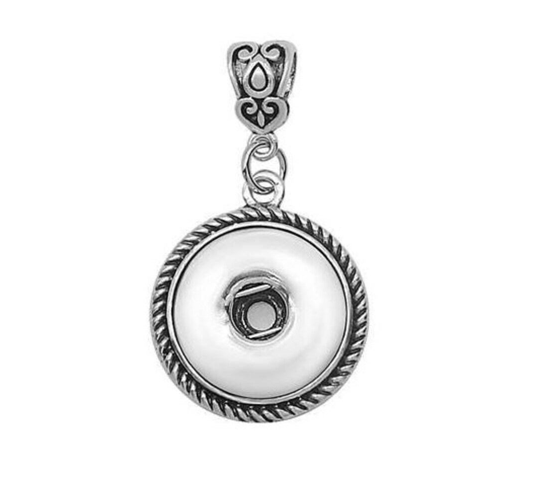 Snap Necklace, Silvertone, 24" Link Chain. Fits 18mm - 20mm Ginger ...