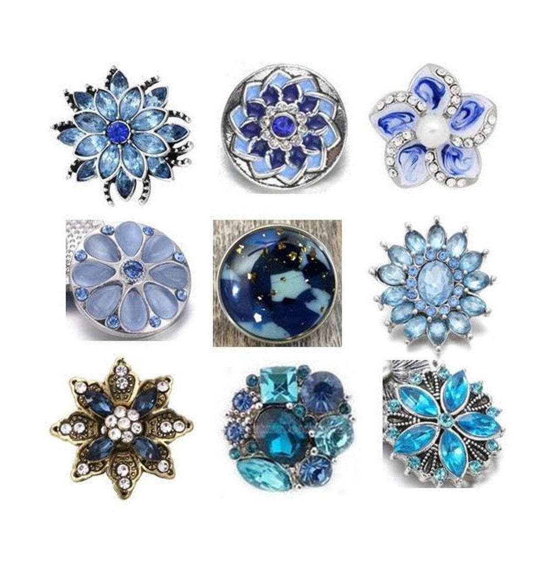 Royal Blue Snap, Navy Blue Snap, Aqua Blue Snap, Sky Blue Snap Buttons ...