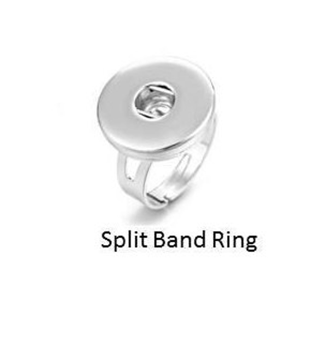 Snap Ring Split Band Adjustable Snap Ring, Fits Ring Size Approx 7.5 to ...