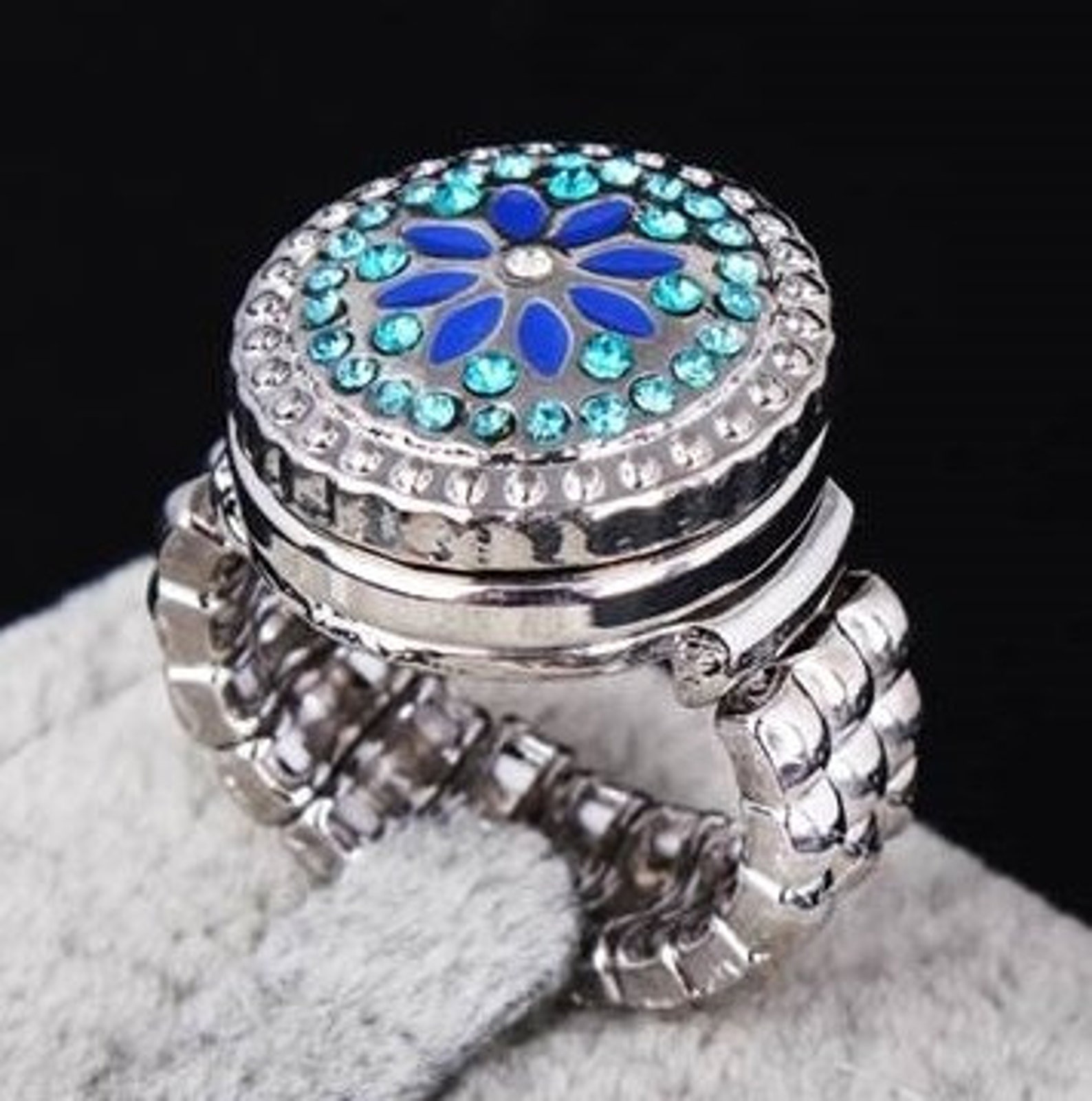 Snap Ring Adjustable Stretchy Ring Fits Ring Size Approx 7 to - Etsy