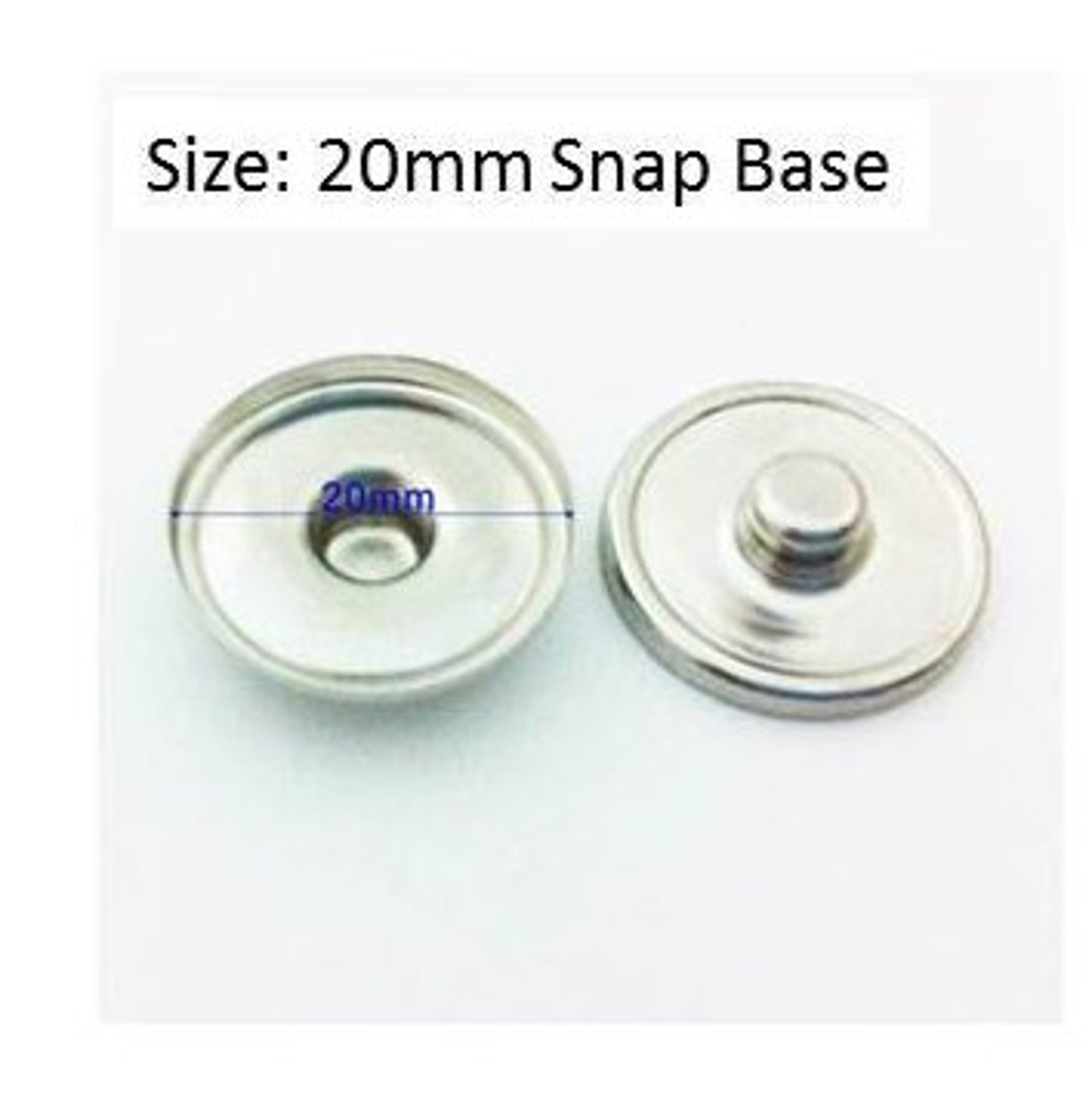 DIY Snap Charm Blank Sets 10 Each of 18mm Glass Cabochon - Etsy
