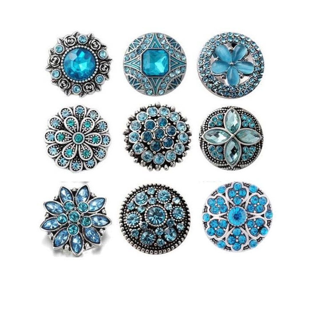 Blue Snap Aqua Blue Snap Turquoise Snap Snaps for Snap - Etsy