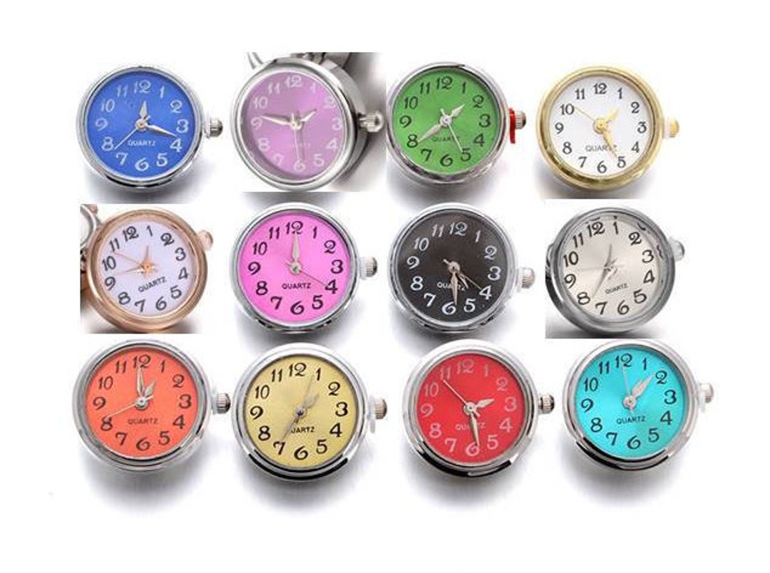 Watch Snap, Working Watch Snap, Snap Jewelry Watch, 12 Colors, Fits ...