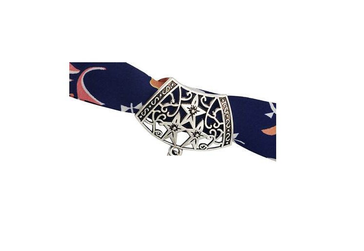 Scarf Snap Pendant, Scarf Ring Snap Pendant, Snap Jewelry, Silvertone ...