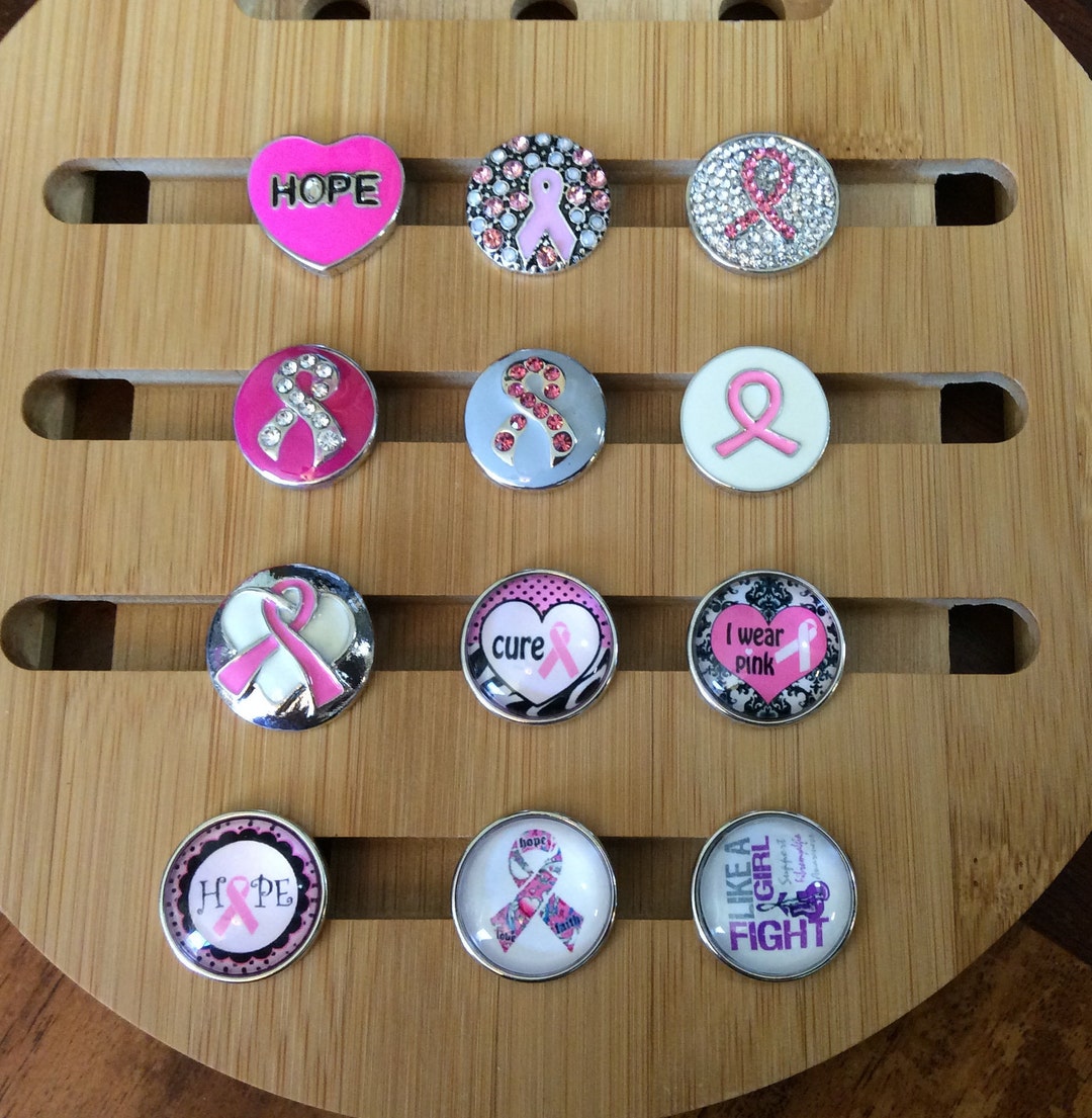 Pink Ribbon Snap Breast Cancer Awareness Snap Hope Snap - Etsy