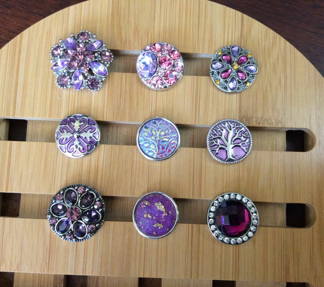Purple Snap Charms, Lavender Snap Charms, Pink Snap Charms, Wine Snap ...