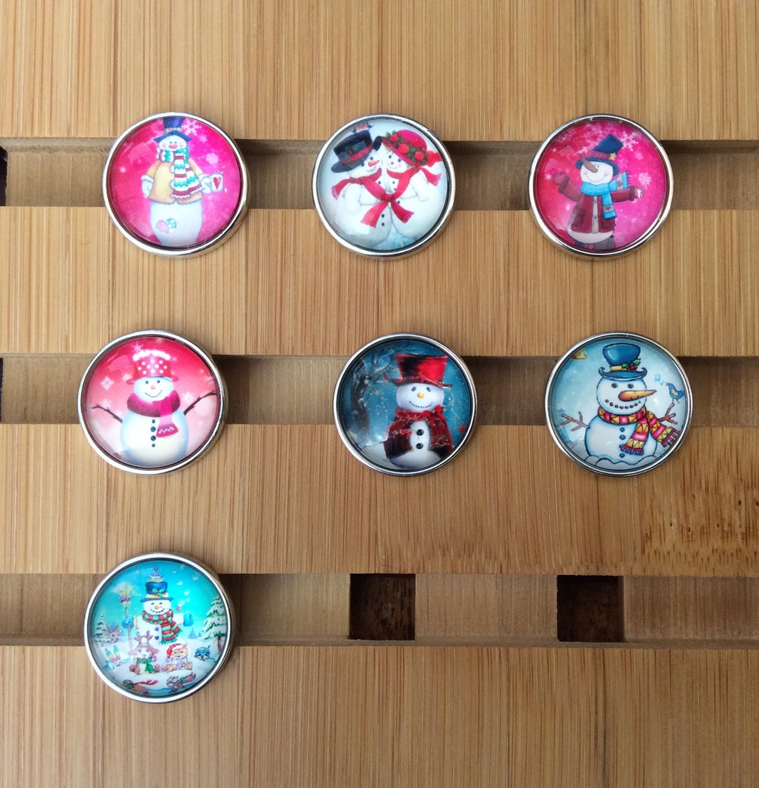 Snowman Snap Charms Christmas, Snowman Snap Charms for Snap Jewelry ...