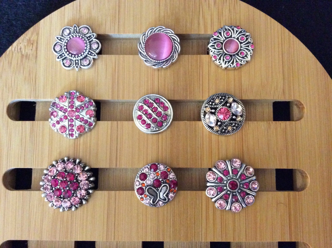 Hot Pink Snap Charms for Snap Jewelry. Fits 18-20mm Ginger Snaps, Noosa ...