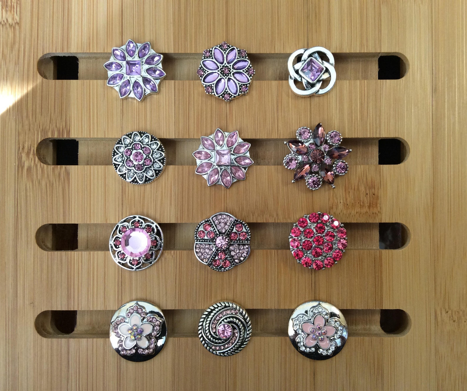 Snap Charms Lavender Snap Purple Snap Pink Snap Charms for - Etsy