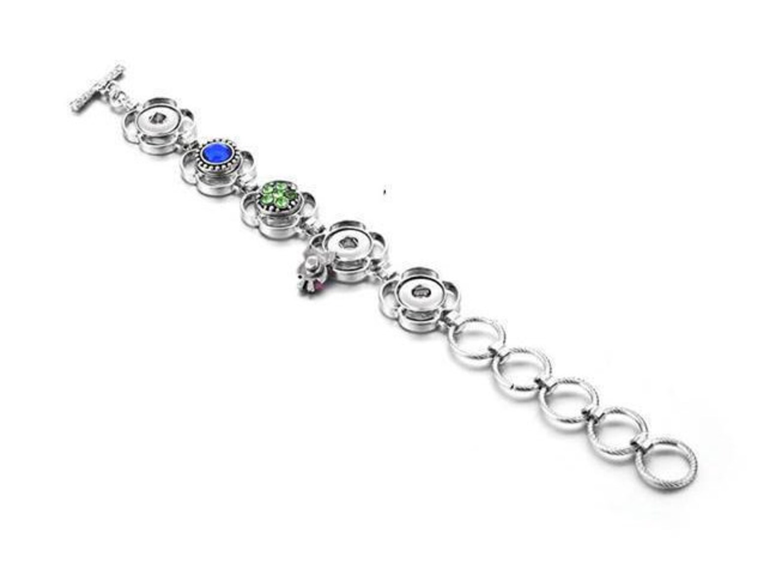 Snap Bracelet Flower 5 Snap Bracelet Adjustable Toggle | Etsy