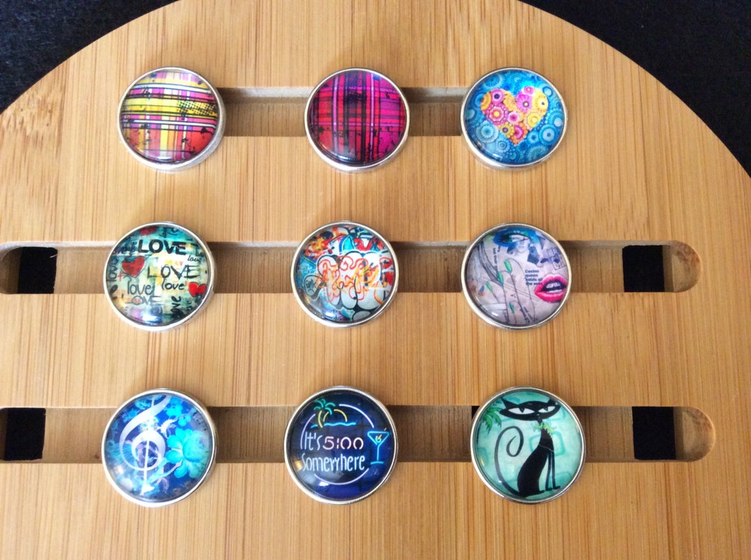 Snap Charms Graffiti, Abstract, Heart, Love, Clef Note, Black Cat, It's ...