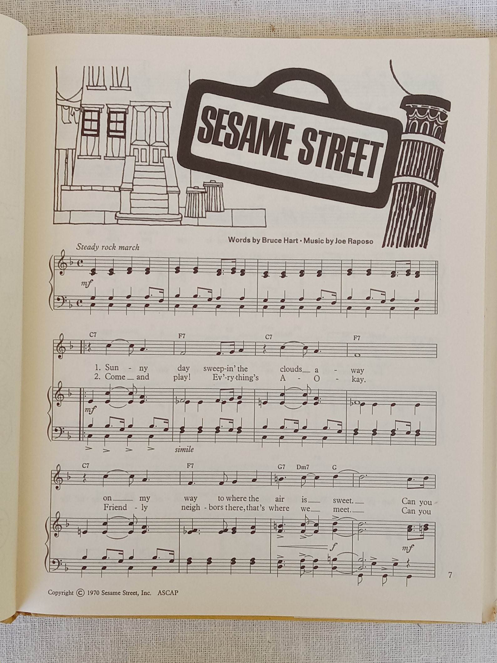 The Sesame Street Song Book/joe Raposo and Jeffery Moss/hardback Book ...