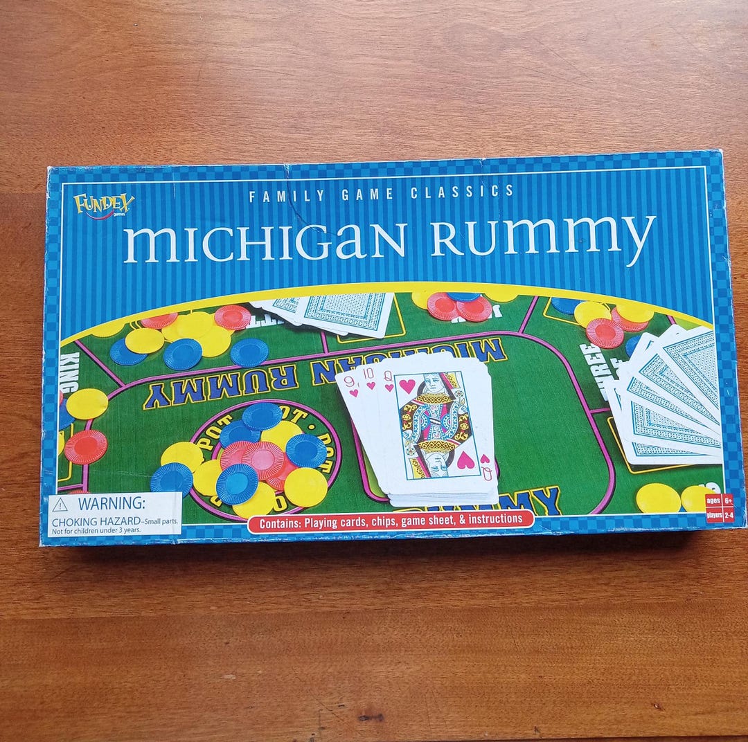 Michigan Rummy Game/fundex Family Game Classics/ Unused Chips and Cards ...