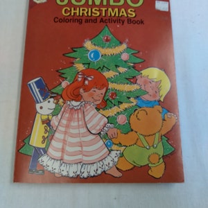 Christmas Coloring and Activity Book/color Jumbo/1989/perforated Pages ...