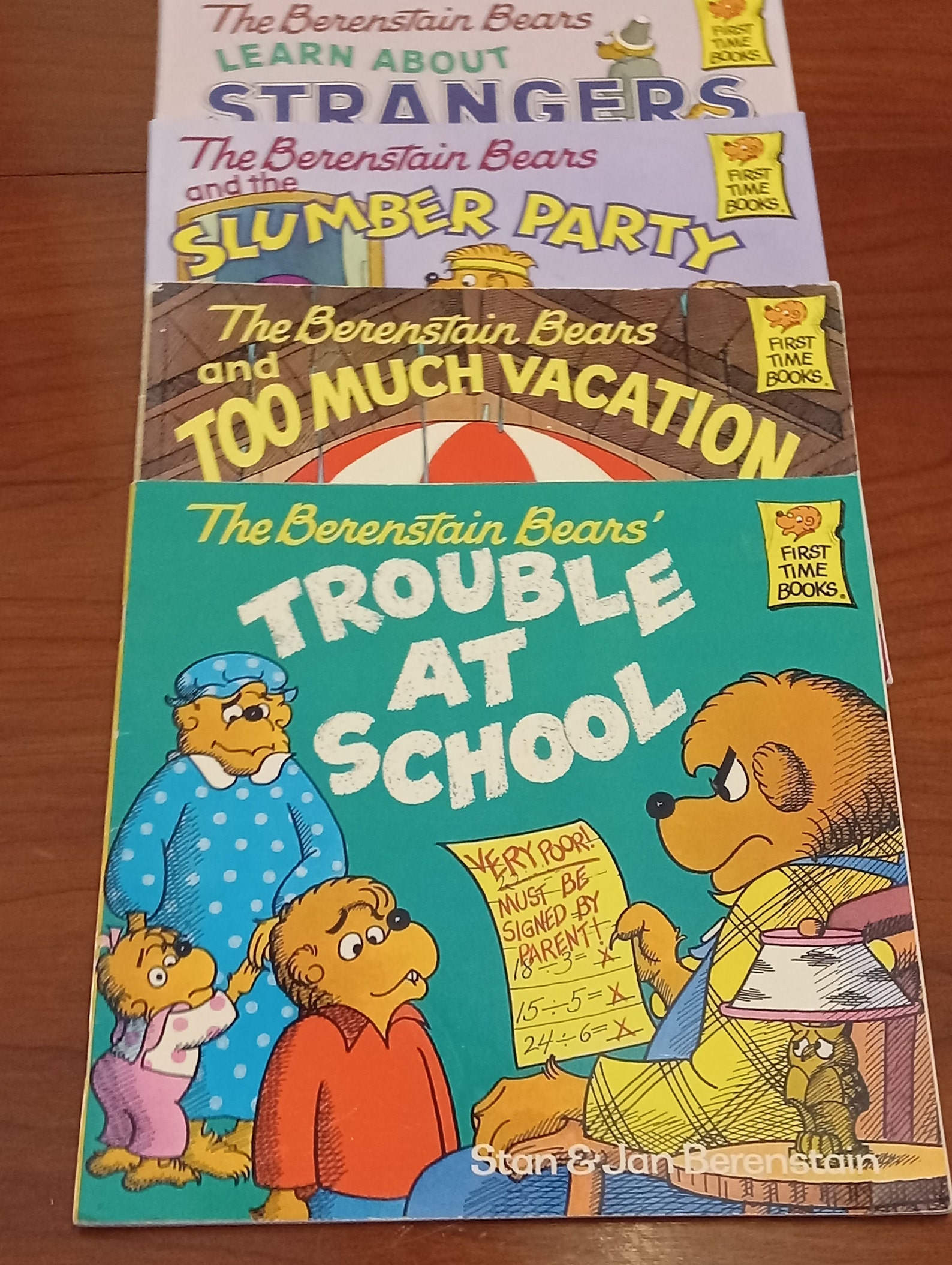 The Berenstain Bears/stan and Jan Berenstain/set of 4 First Time Books ...