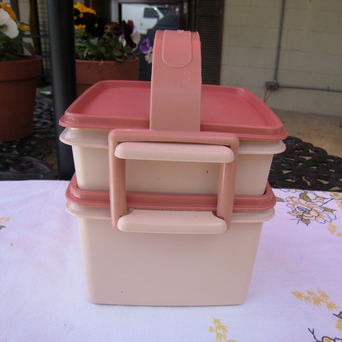 Tupperware Container Set With Handle/ | Etsy
