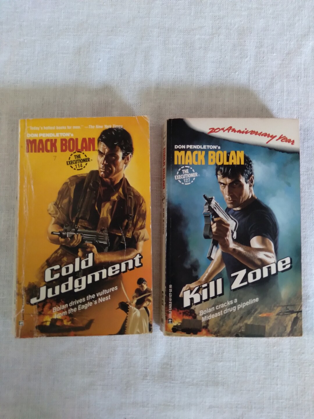 Mack Bolan Series/don Pendleton/pair of Adventure Novels/1980's/golden ...