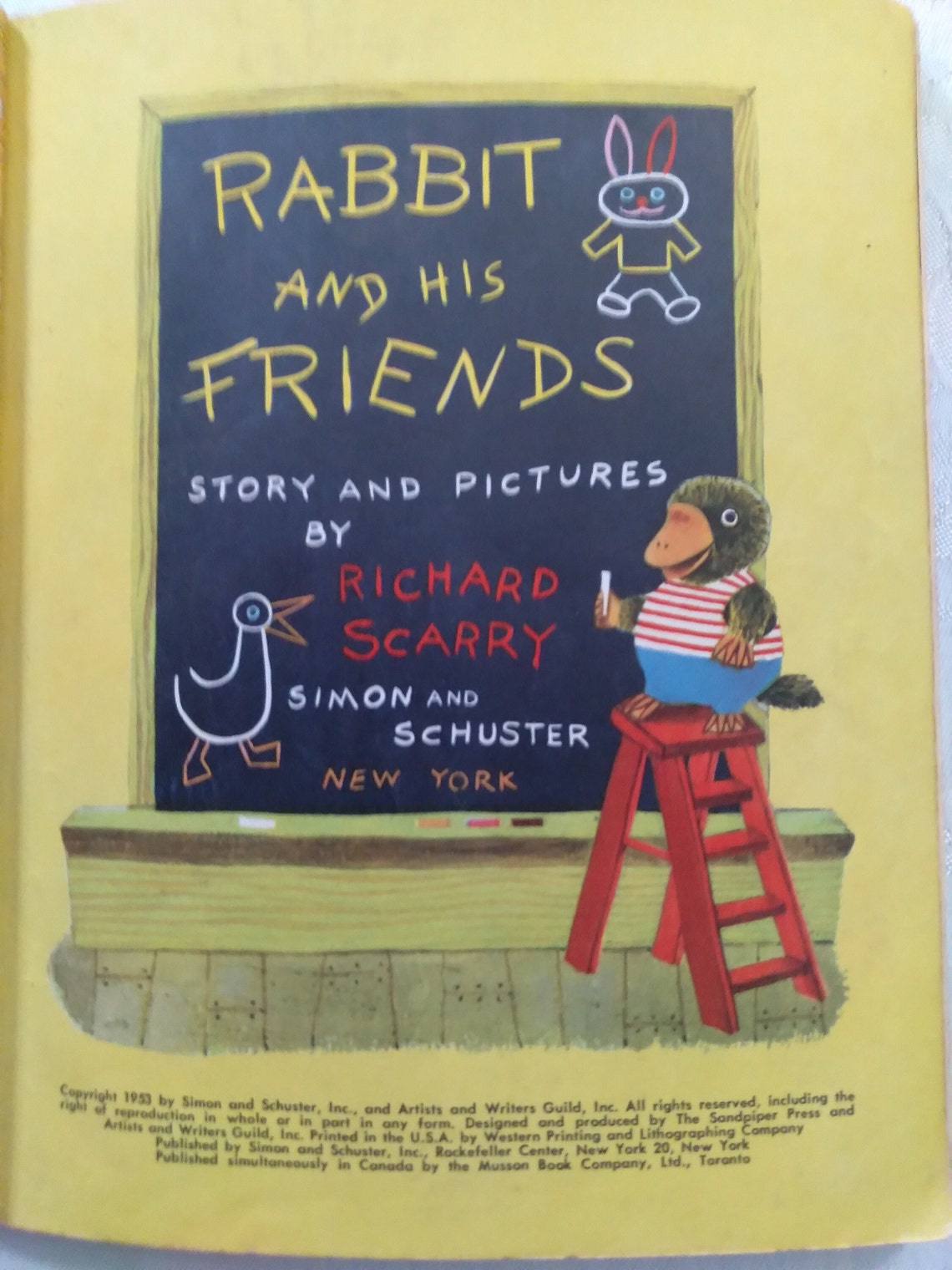 Rabbit and His Friends/little Golden Book/ 1953 A Edition - Etsy