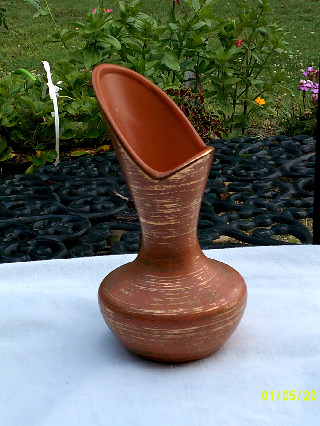 Royal Haeger Gold Tweed Coral Vase/nine Inches Tall /#413 Haegar ...