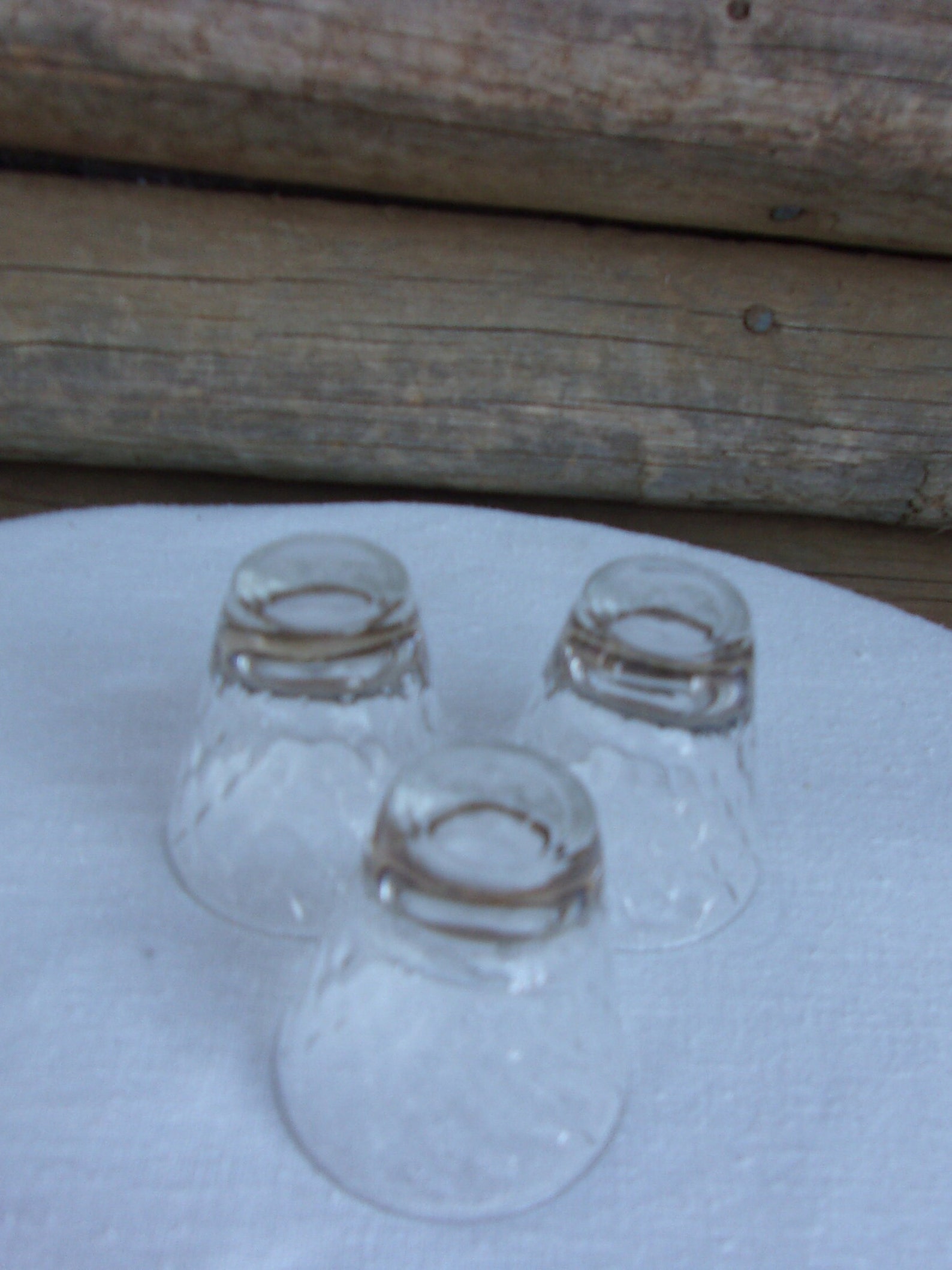 Double Shot Glasses, Trio of Three, Weighted Bottom, Diamond Pattern ...