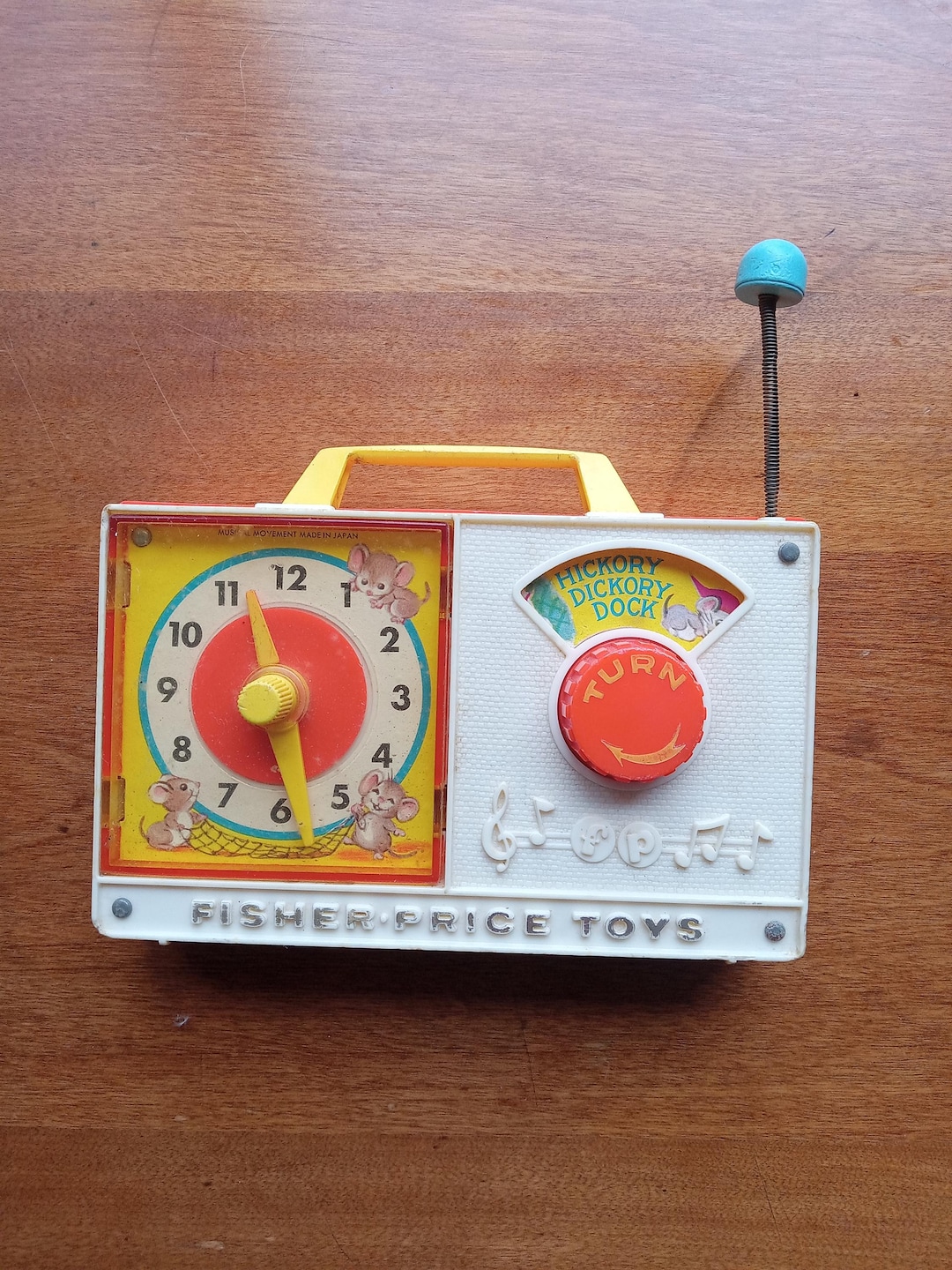 Fisher Price Musical Clock Radio/vintage Toy/hickory Dickory Dock Clock ...