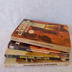 Louis L'amour/vintage Westerns/bantam Paperbacks/set of Four Books ...