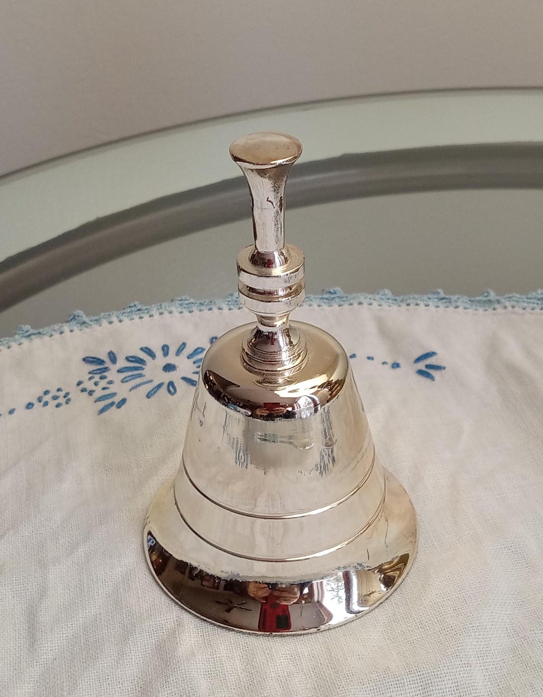 Small Silver Metal Bell/christmas Bell/collectable Bell/gift for Her - Etsy