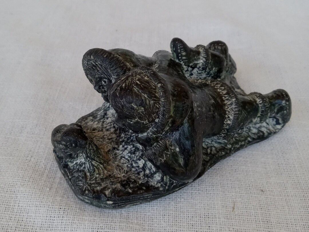 Wolf Original Plaster Cast/looks and Feels Like Soapstone/inuit ...