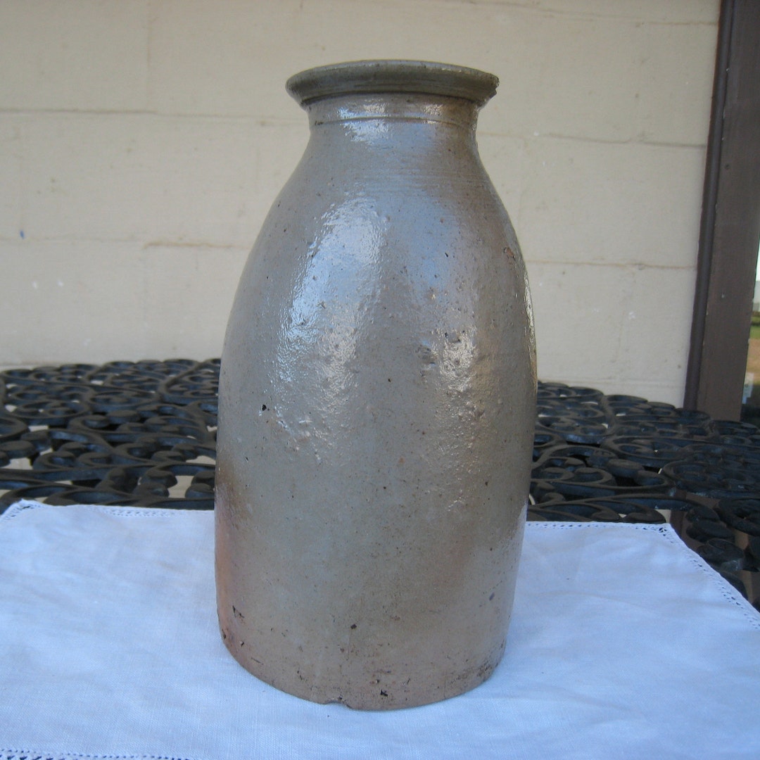 Antique Utilitarian Pottery Jar/salt Glaze/fermenting/preserving Jar - Etsy