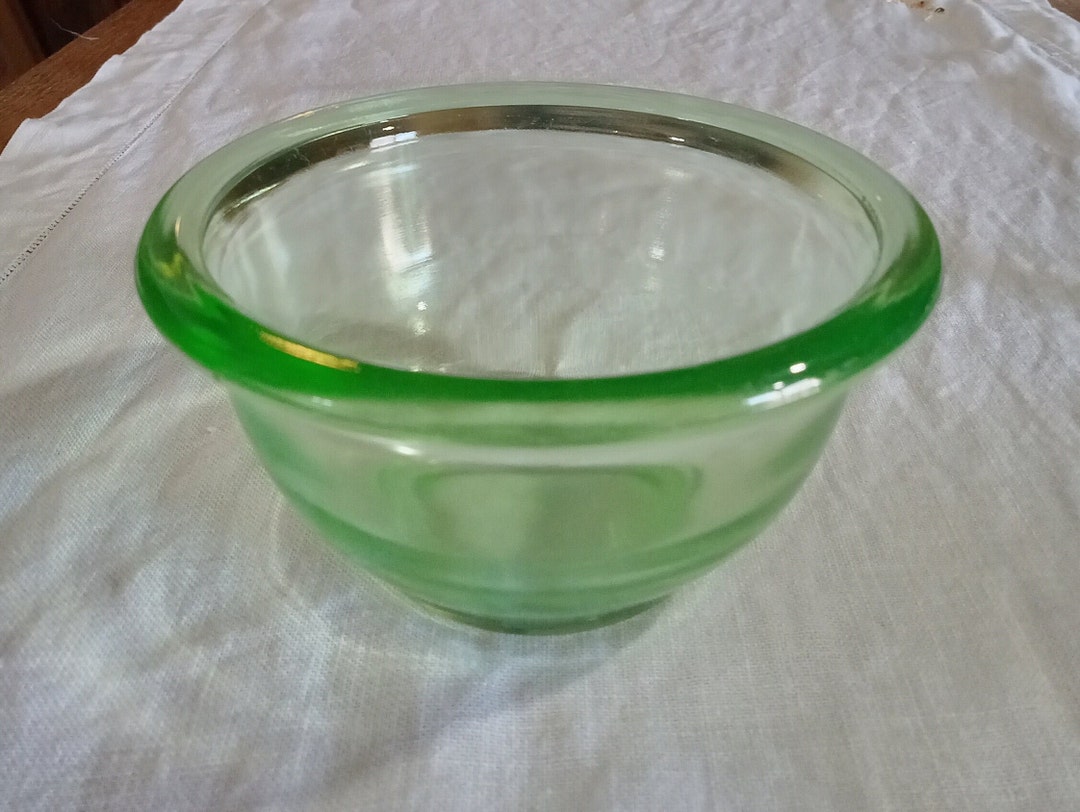 Vaseline Glass Hazel Atlas Bowl/uranium Glass/glows With Black Light ...