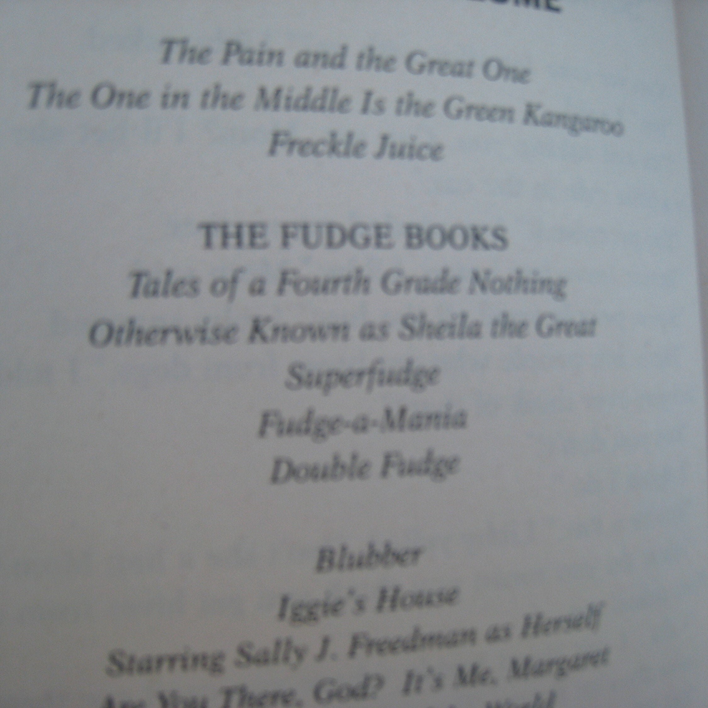 Judy Blume/Complete Set of Fudge Books/Five Paperback | Etsy