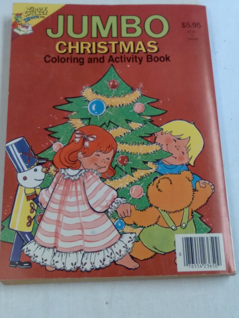 Christmas Coloring and Activity Book/color Jumbo/1989/perforated Pages ...