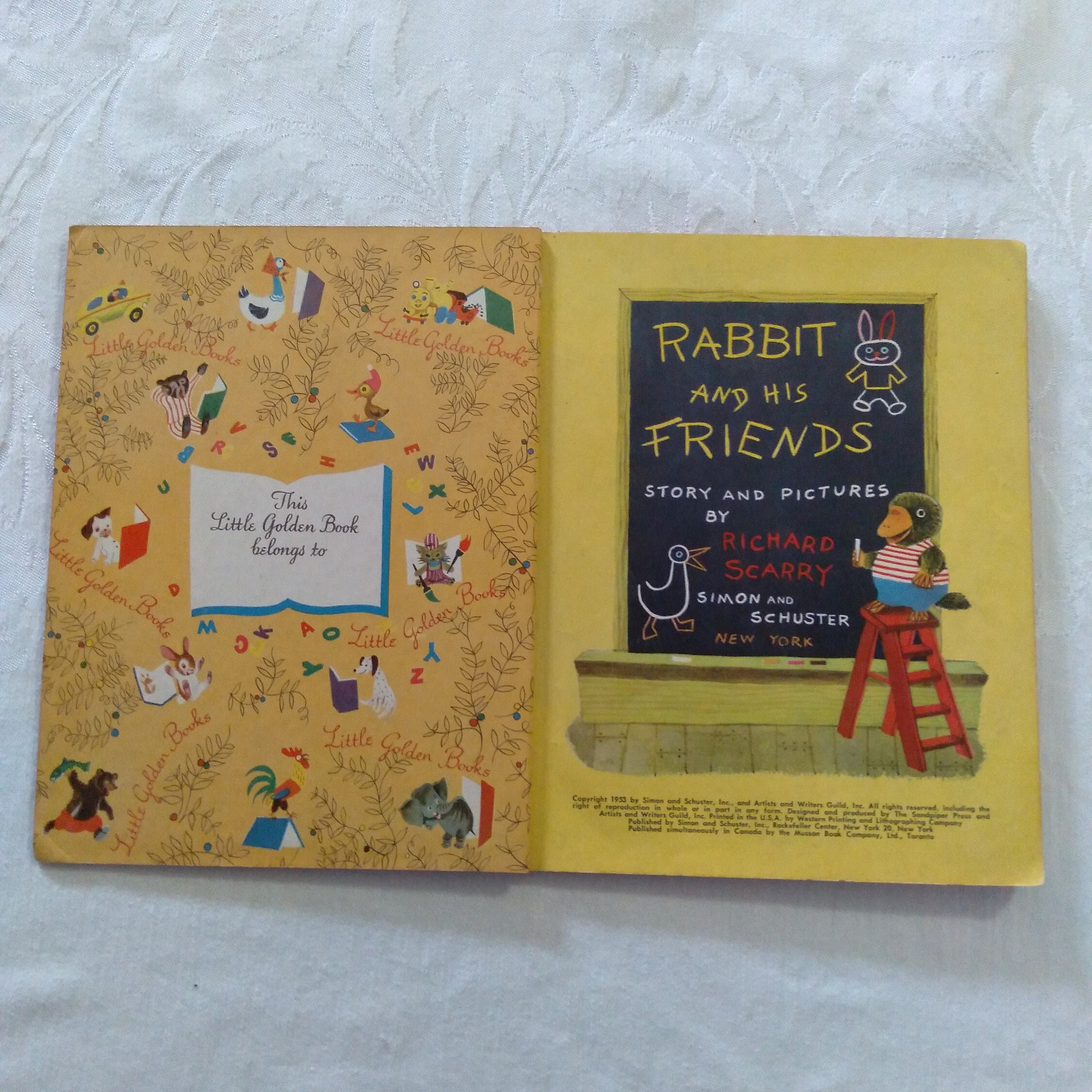 Rabbit and His Friends/little Golden Book/ 1953 A Edition - Etsy