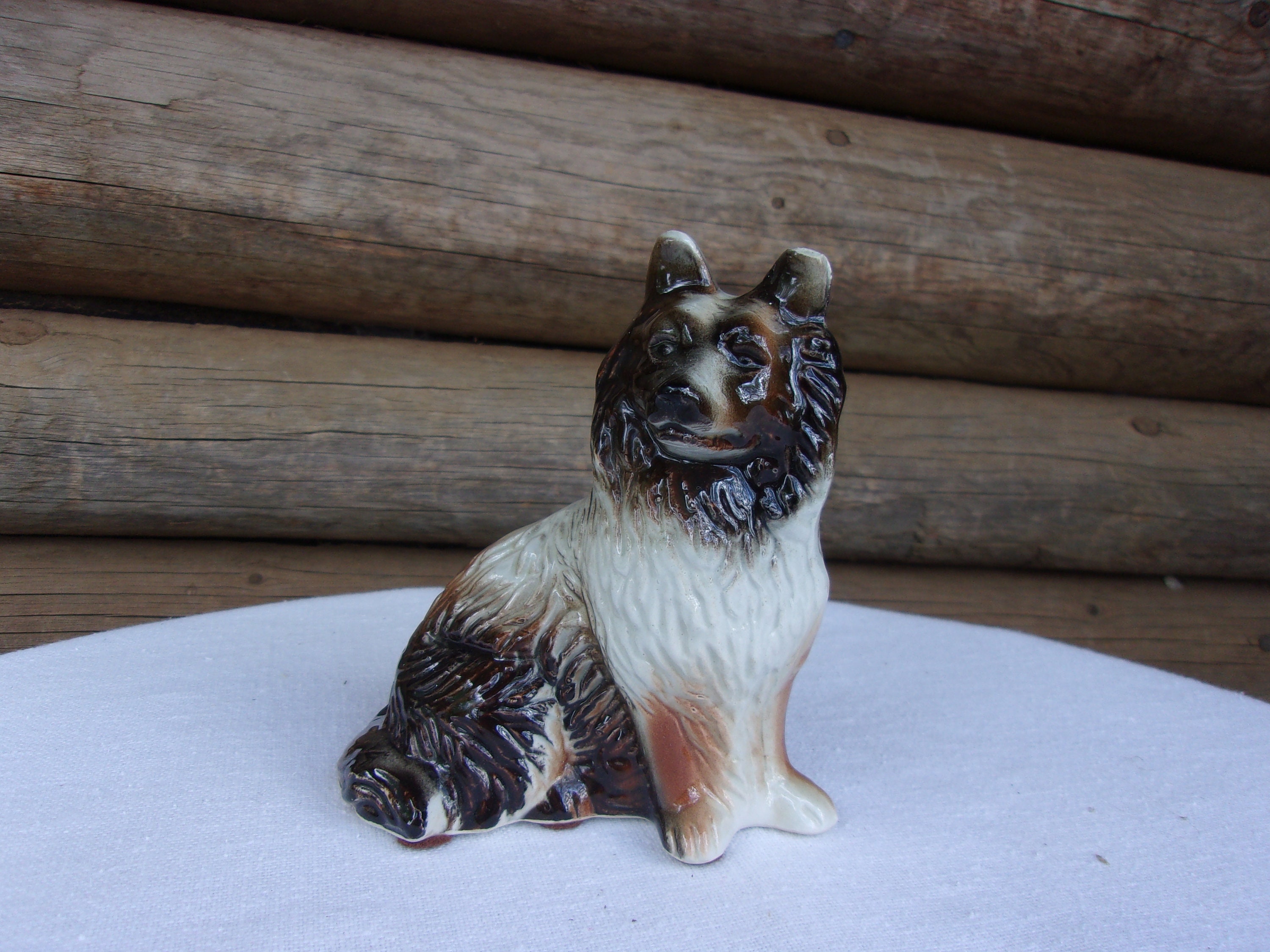 Collie Ceramic Figurine, Made in Brazil, 4164, 6 Inches, Tri-colored ...