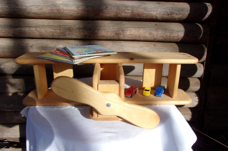 Wood Biplane Shelf Aircraft Decor Model Airplane - Etsy