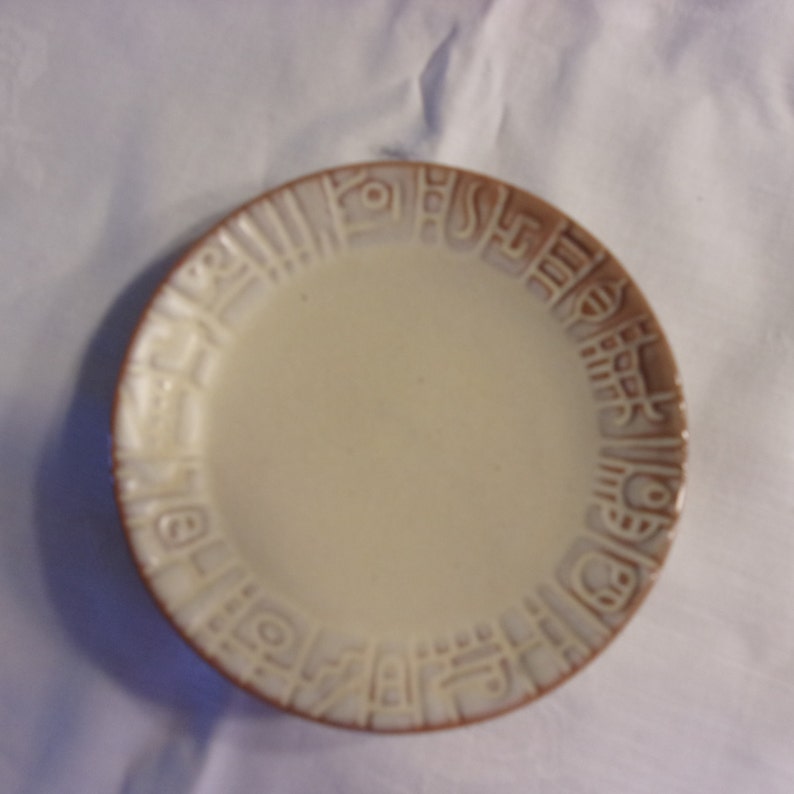 Frankoma Small Plate 7E Mayan Aztec Desert Gold Dessert | Etsy