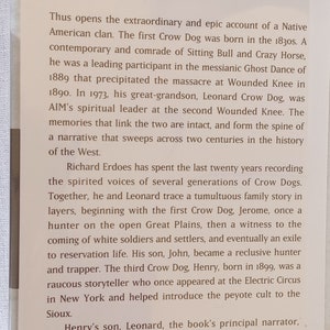 Crow Dog Four Generations of Sioux Medicine Men/leonard Crow Dog ...