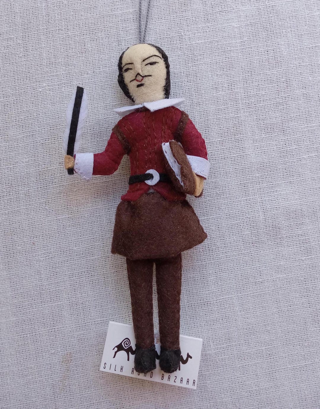 William Shakespeare Ornament/handmade Felt/ Silk Road Bazar/gift ...