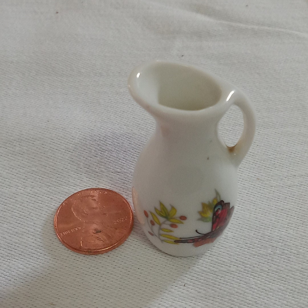 Miniature Pitcher/ewer/doll House China/fairy Garden/tiny Pitcher/gift ...