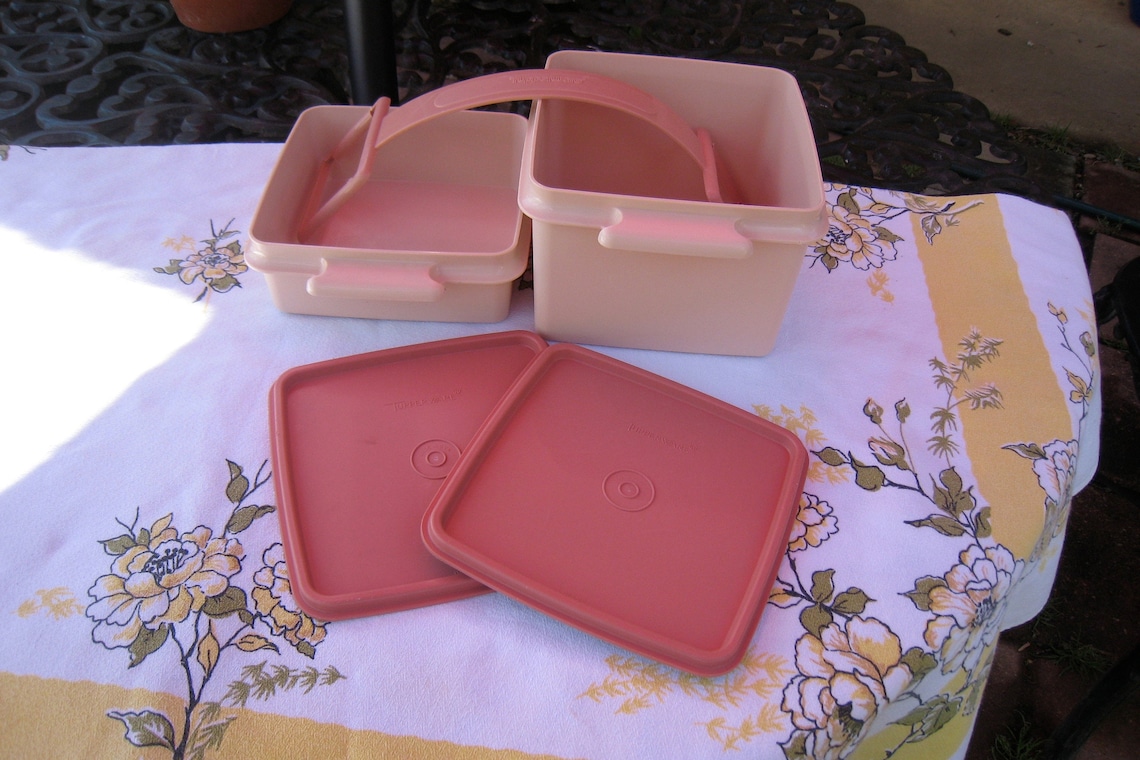 Tupperware Container Set With Handle/ - Etsy