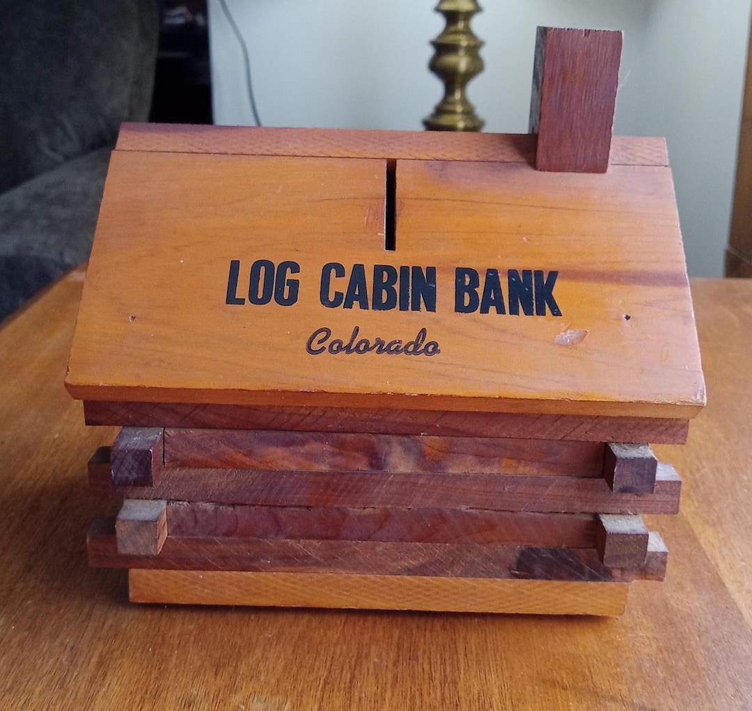 Log Cabin Bank Colorado/cedar Wood - Etsy