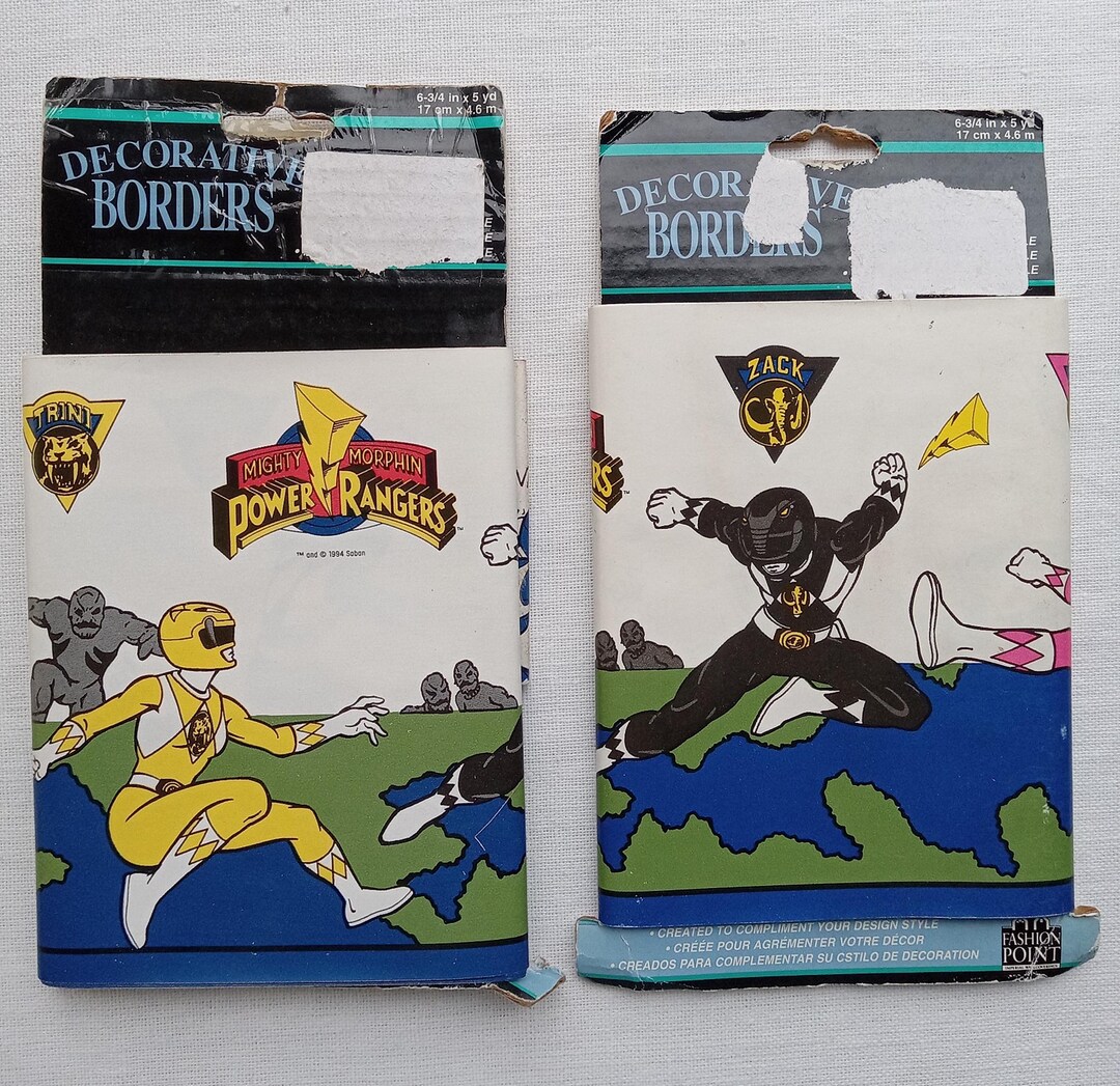 Mighty Morphin Power Rangers/wall Paper Borers/2 Packs/vintage 1990's ...