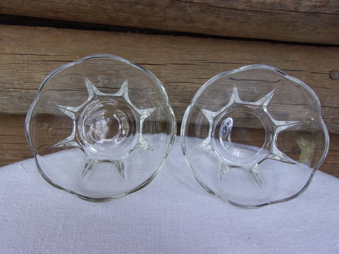 Pair of Small Glass Dishes, Condiment Servers, Candy Dishes, Trinket ...